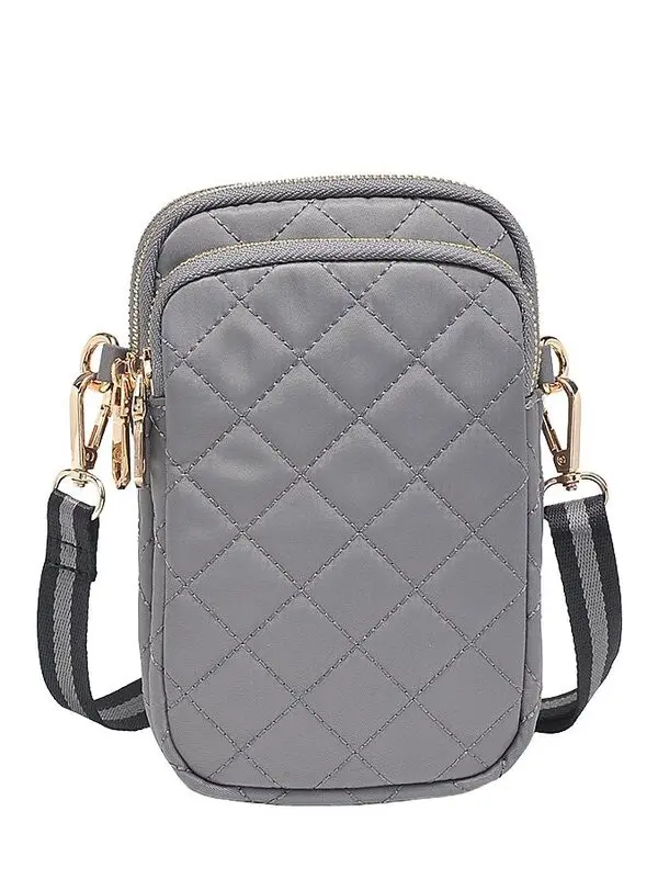 SOL AND SELENE Divide & Conquer Quilted Crossbody - Carbon