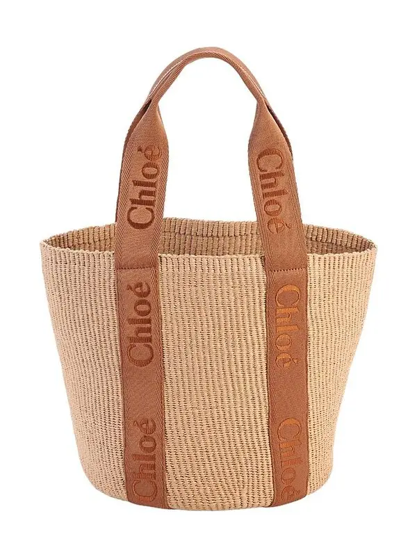 Chloé Woody Large Basket Tote - Dusty Tan