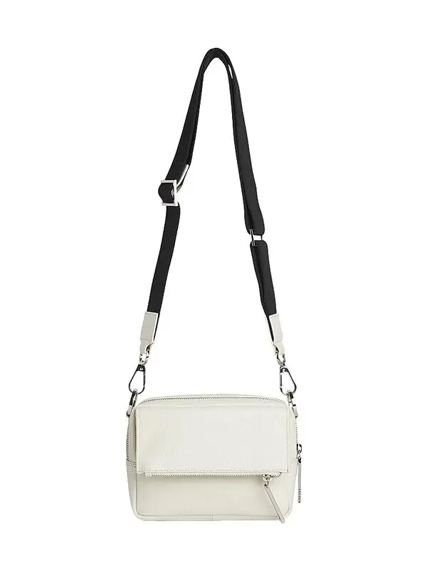 Whistles Bibi Leather Crossbody - White
