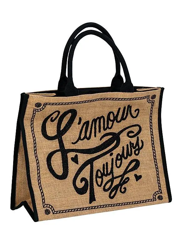 JULISKA L'amour Toujours Tote Bag - Natural Beige
