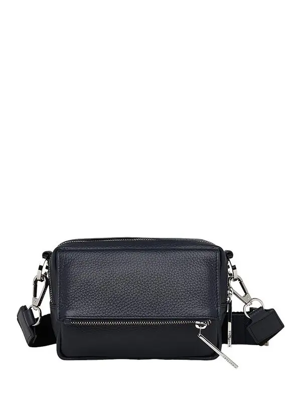 Whistles Bibi Leather Crossbody - Navy