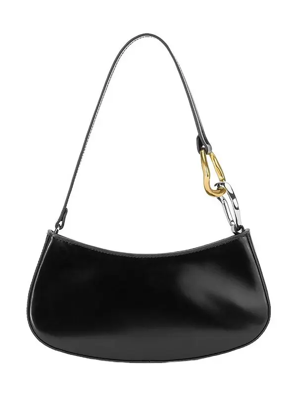 Staud Ollie Leather Shoulder Bag - Black/two-tone Leather