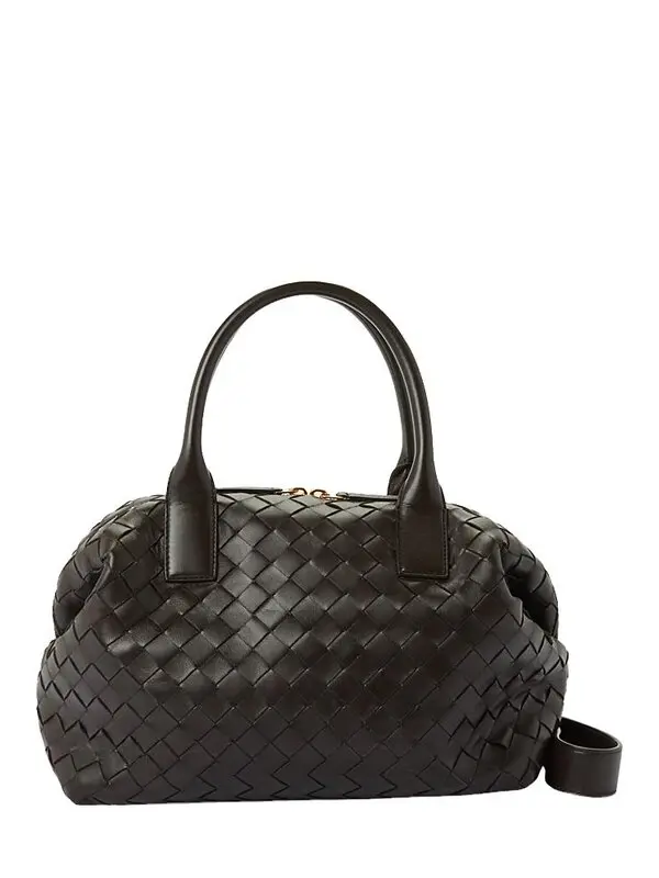 Bottega Veneta Medium Leather Shoulder Bag - Fondant/brass
