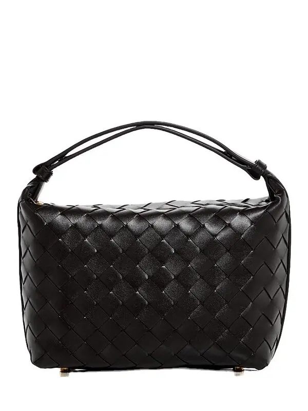 Bottega Veneta Mini Wallace Intrecciato Top Handle Bag - Fondant/gold