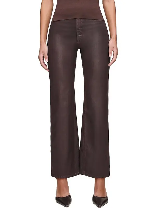 DL1961 Karmine Refined Wide Leg Coated Jeans - Fig Coated