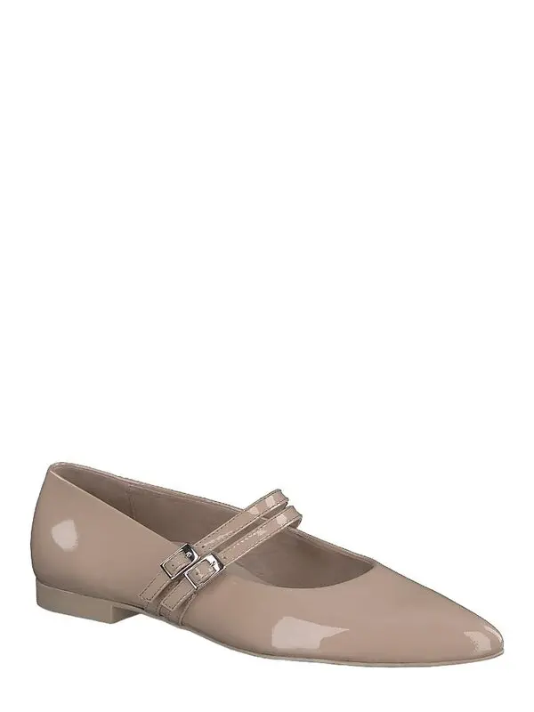 MILK + HONEY Stella Pointed Toe Ballet Flats - Sahara Patent
