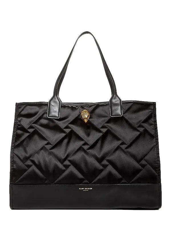 Kurt Geiger Recycled Quilted Square Shopper - Black