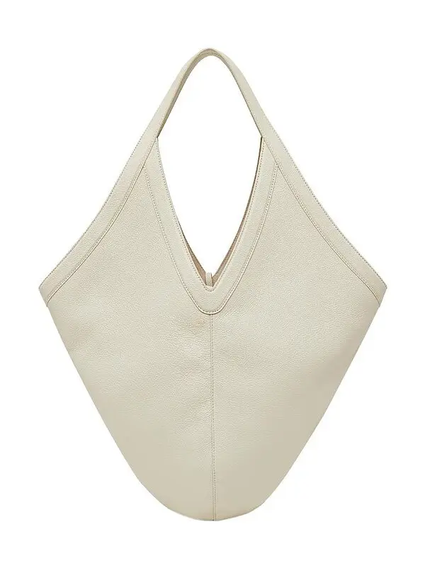 MANSUR GAVRIEL Soft Leather Hobo Bag - Pearl/warm Gold