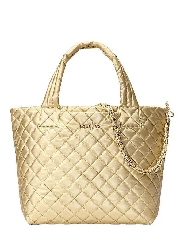 Mz Wallace Small Metro Tote Deluxe - Light Gold Pearl/gold