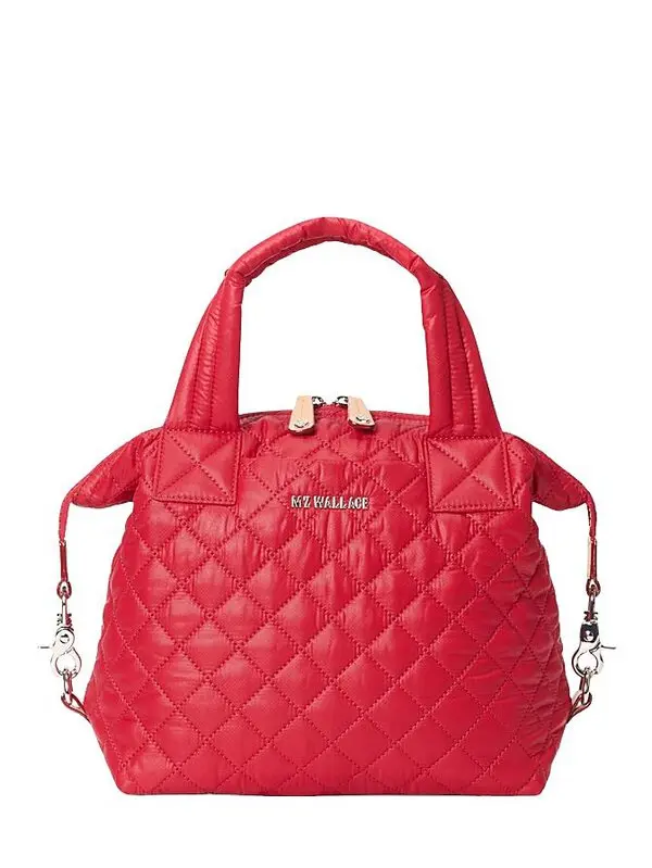 Mz Wallace Small Sutton Deluxe Top Handle Bag - Apple/light Gold