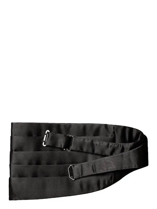 Eton Solid Silk Cummerbund - Black