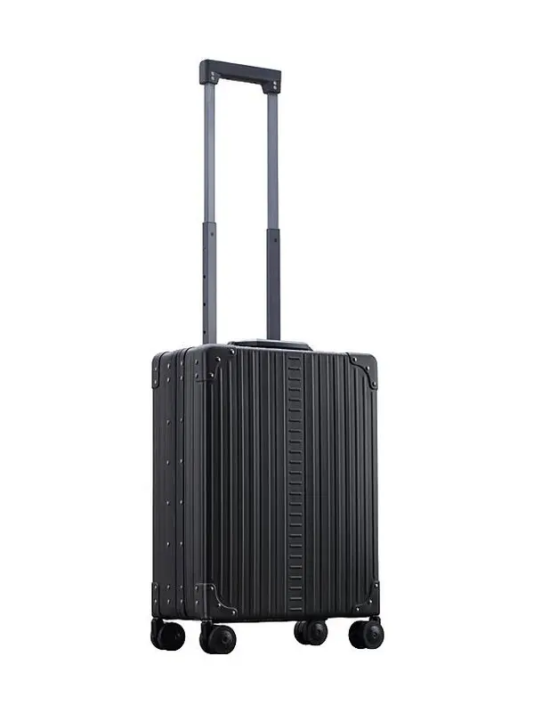 ALEON 21" Aluminum Vertical Spinner Carry On Suitcase - Black