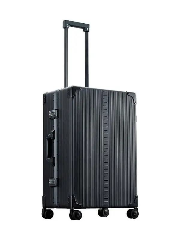 ALEON 26-inch Traveler Aluminum Spinner Suitcase - Black