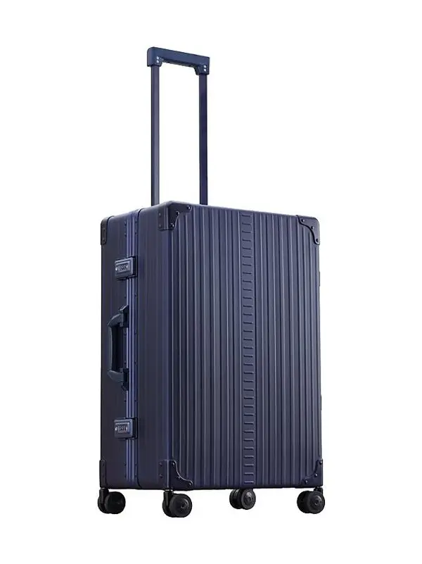 ALEON 26-inch Traveler Aluminum Spinner Suitcase - Blue