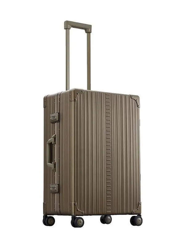ALEON 26-inch Traveler Aluminum Spinner Suitcase - Brown