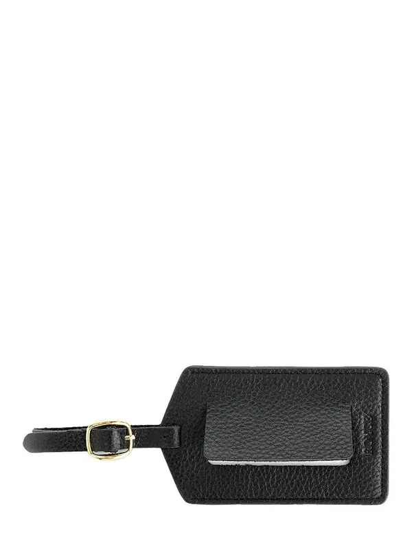 ROYCE NEW YORK Leather Luggage Tag - Black