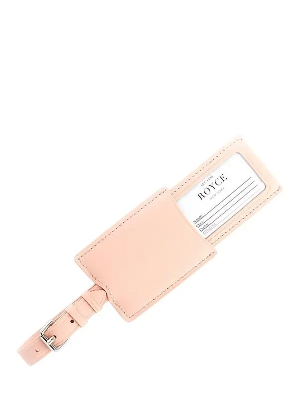 ROYCE NEW YORK Retractable Luggage Tag - Light Pink
