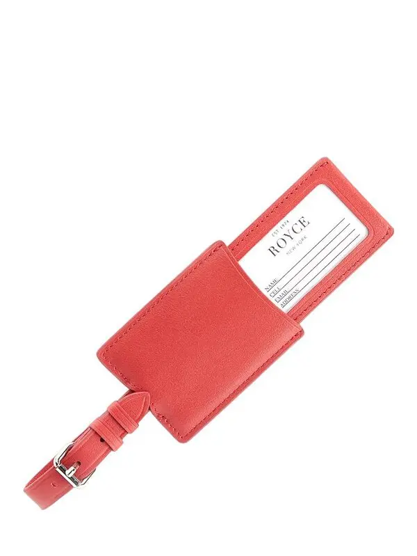 ROYCE NEW YORK Retractable Luggage Tag - Red