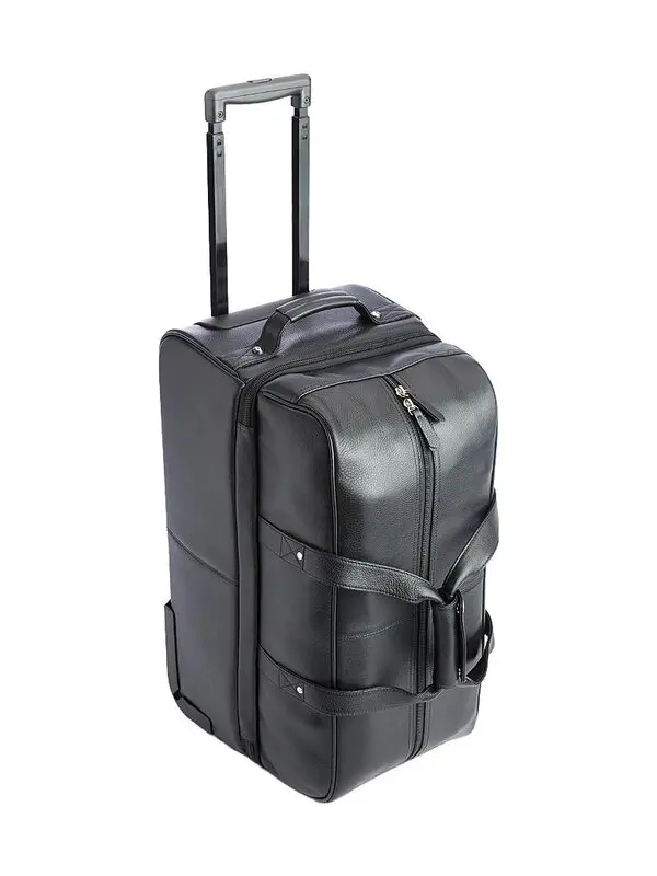 ROYCE NEW YORK Rolling Duffel Suitcase - Black