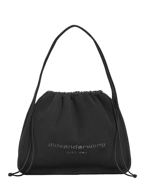 Alexander Wang Ryan Large Drawstring Shoulder Bag - Black