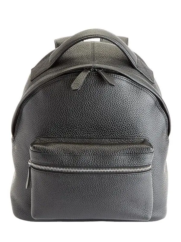 ROYCE NEW YORK Compact Leather Travel Backpack - Black