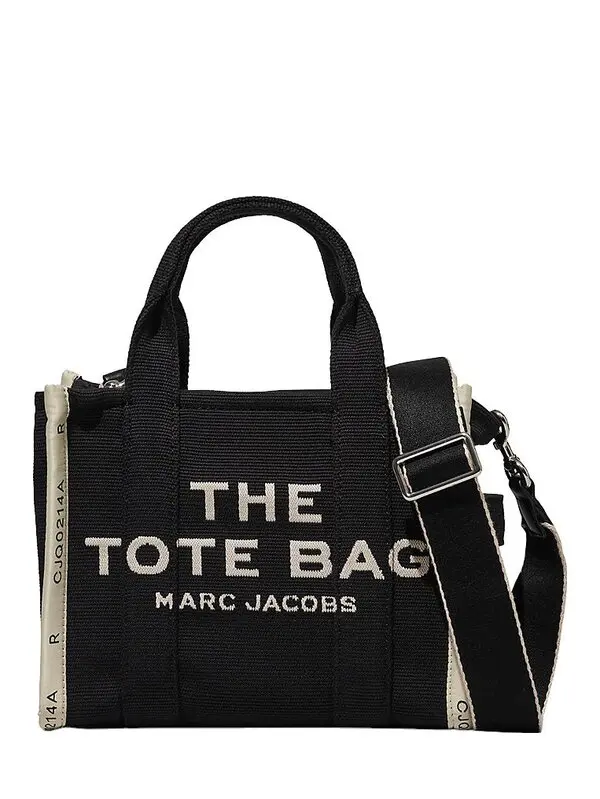 Marc Jacobs Jacquard Small Tote Bag - Black/natural