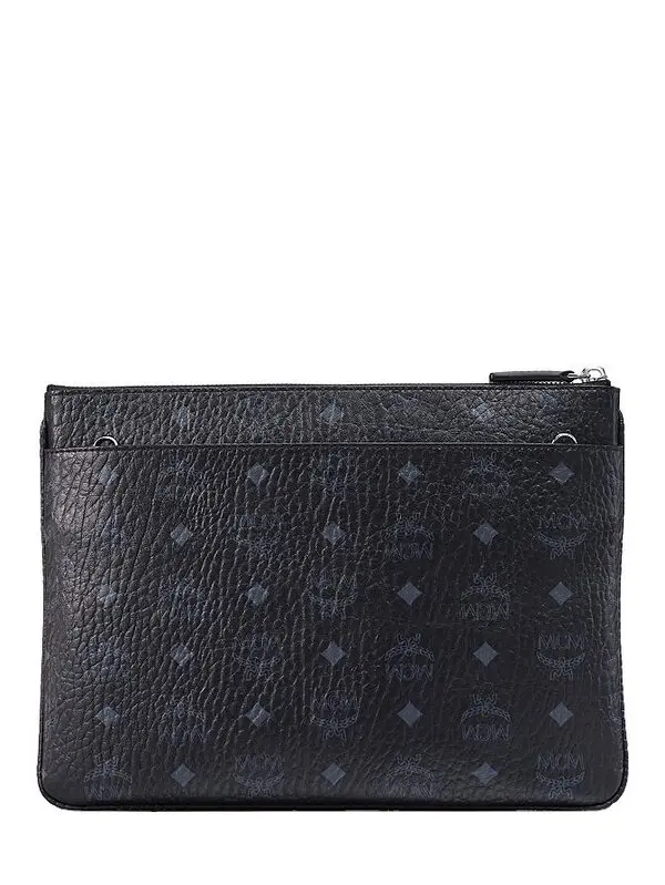 Mcm Visetos Pouch Crossbody - Black