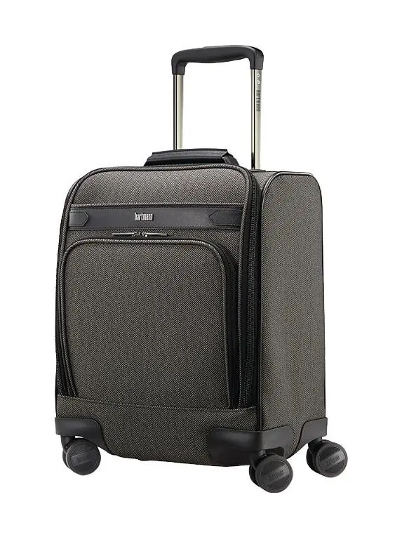 HARTMANN Herringbone Deluxe Underseat Carry On Spinner - Black Herringbone