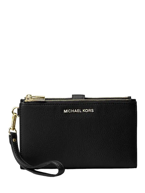 Michael Kors Double Zip Wristlet - Black/gold