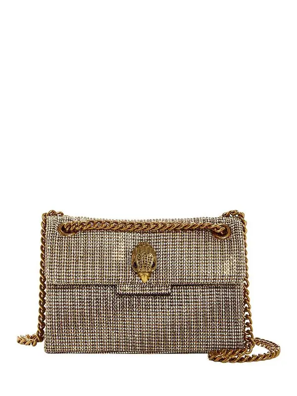Kurt Geiger Mini Kensington Embellished Shoulder Bag - Dark Beige