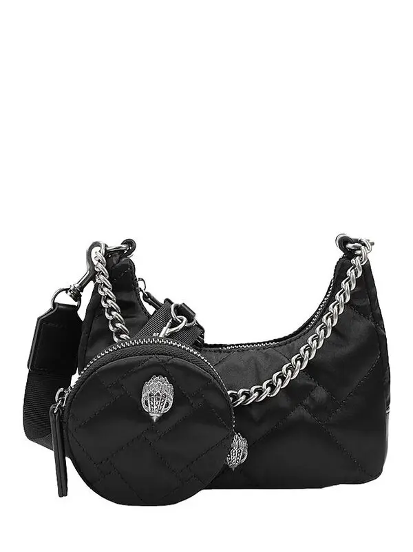 Kurt Geiger Multi Quilted Crossbody - Black/silver