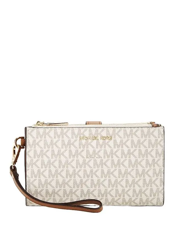 Michael Kors Signature Print Wristlet Wallet - Vanilla