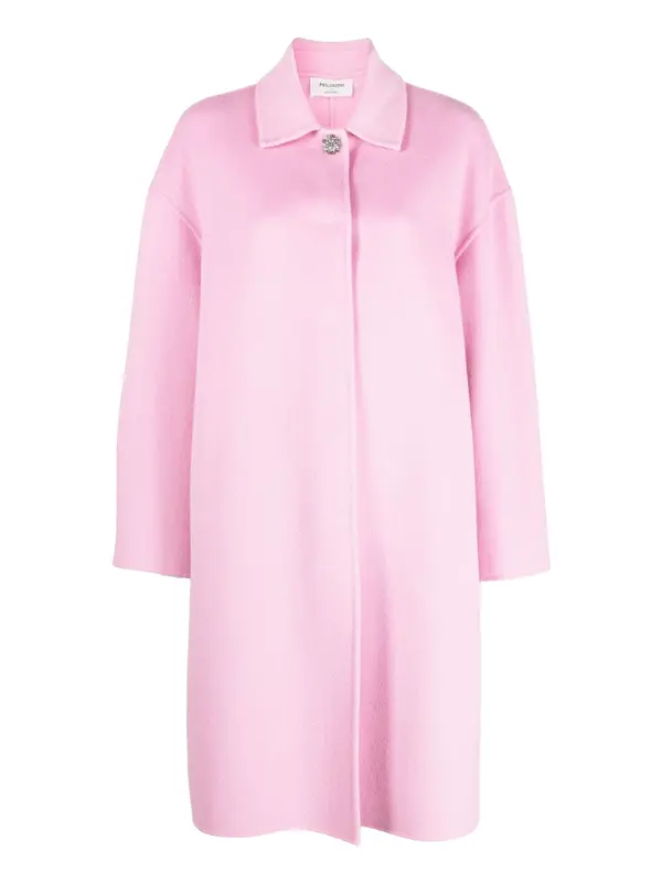 Philosophy Di Lorenzo Serafini Rhinestone-button Single-breasted Coat - Pink
