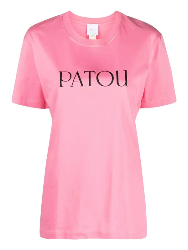 Patou Logo-print Organic Cotton T-shirt - Pink
