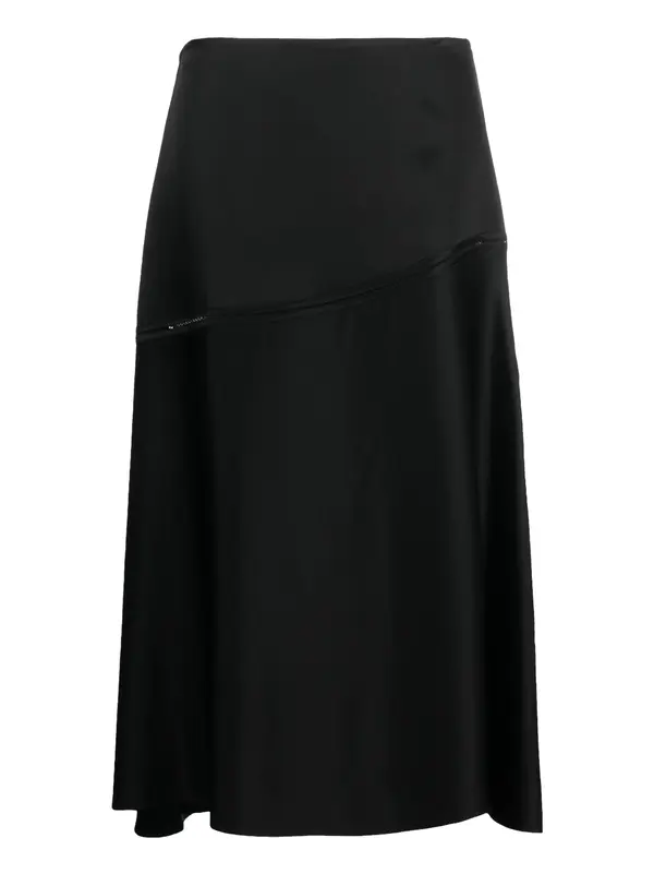 JIL SANDER Flared Midi Skirt - Black