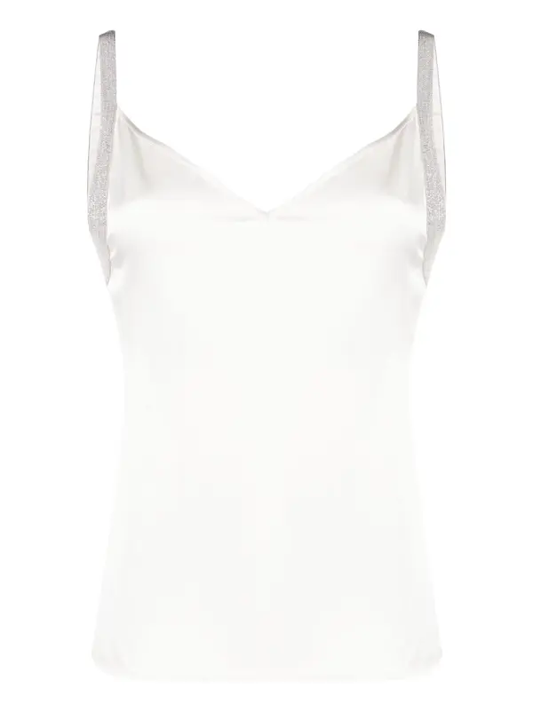 Fabiana Filippi Metallic-trim Camisole - Neutrals