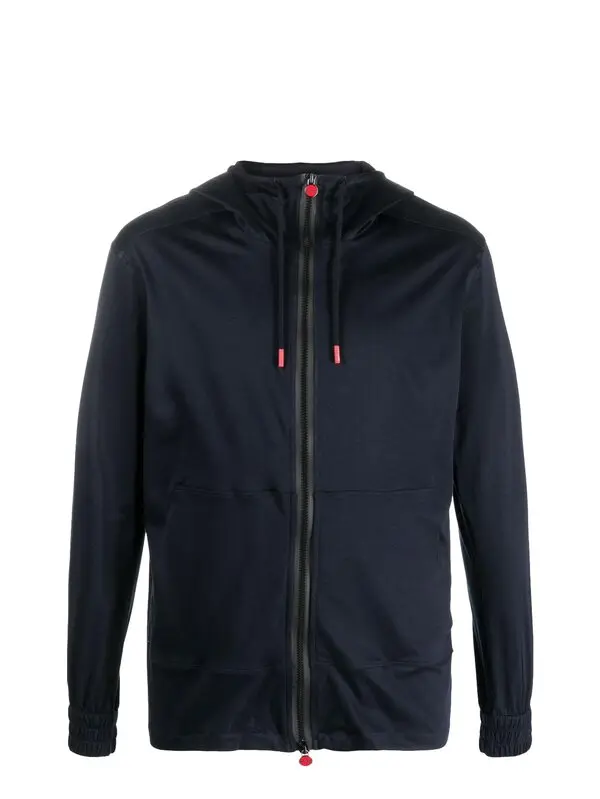 Kiton Umbi Hooded Zip Hoodie - Blue