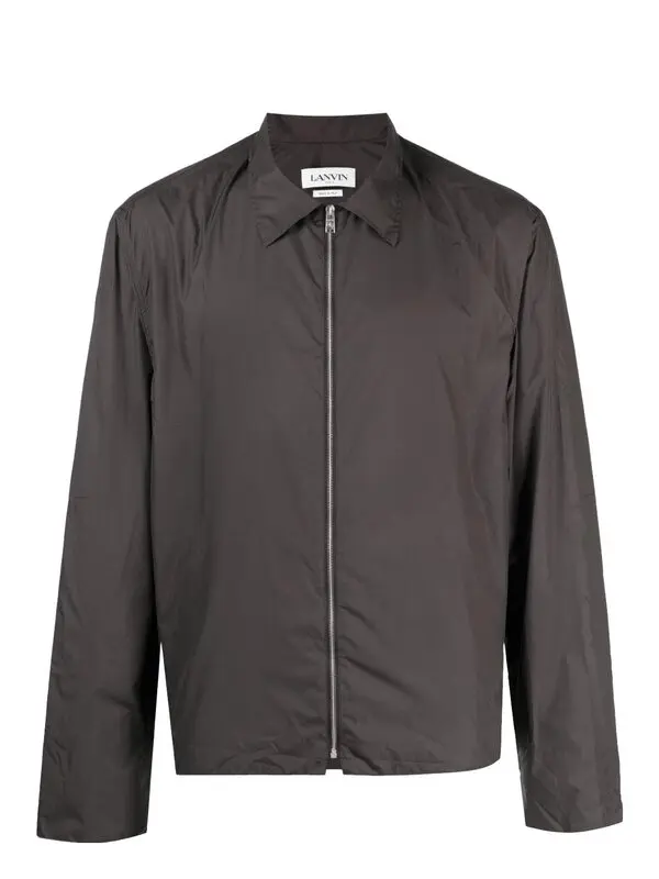 LANVIN Lightweight Zip-up Shirt - Grey