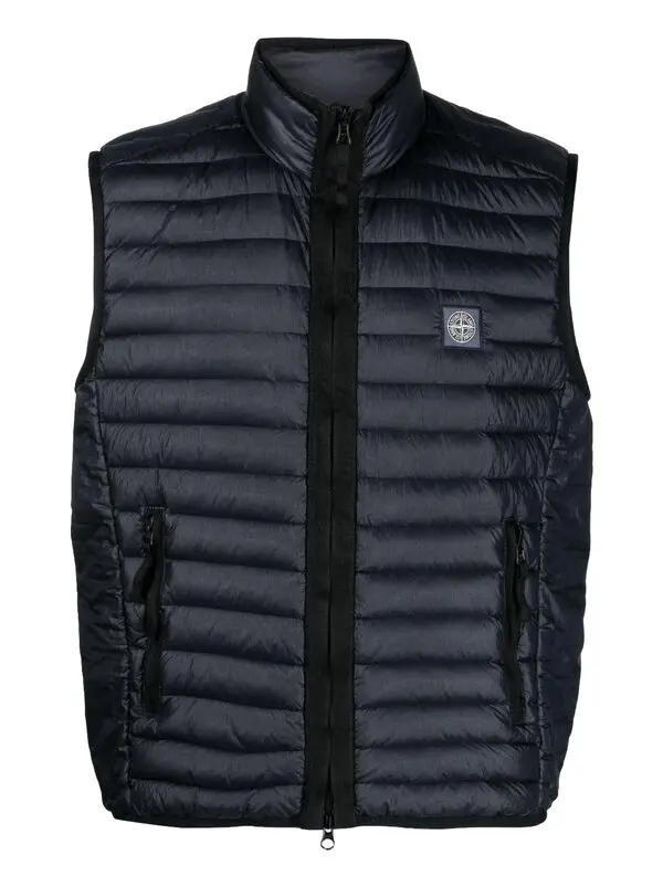 Stone Island Compass-patch Padded Gilet - Blue