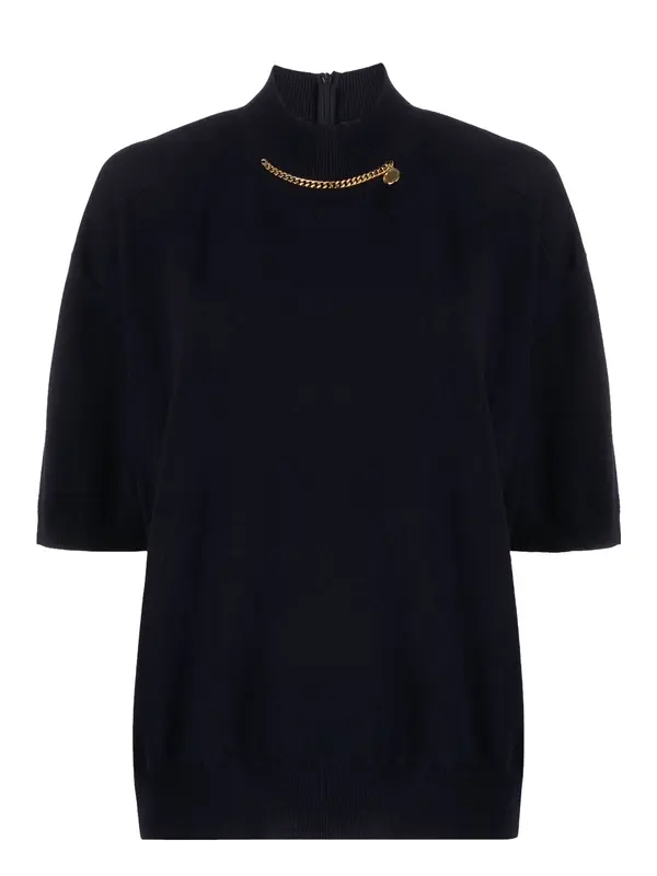 Stella McCartney Falabella High-neck Blouse - Blue