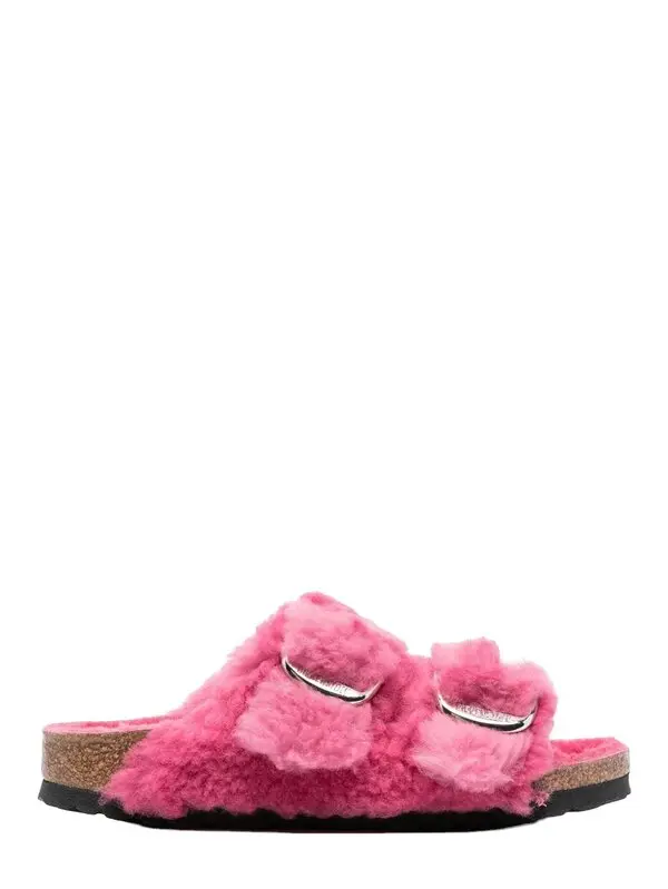 BIRKENSTOCK Arizona Buckle-fastening Brushed Slippers - Pink
