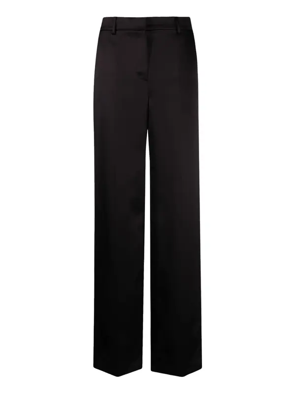 Magda Butrym Satin Straight-leg Trousers - Black