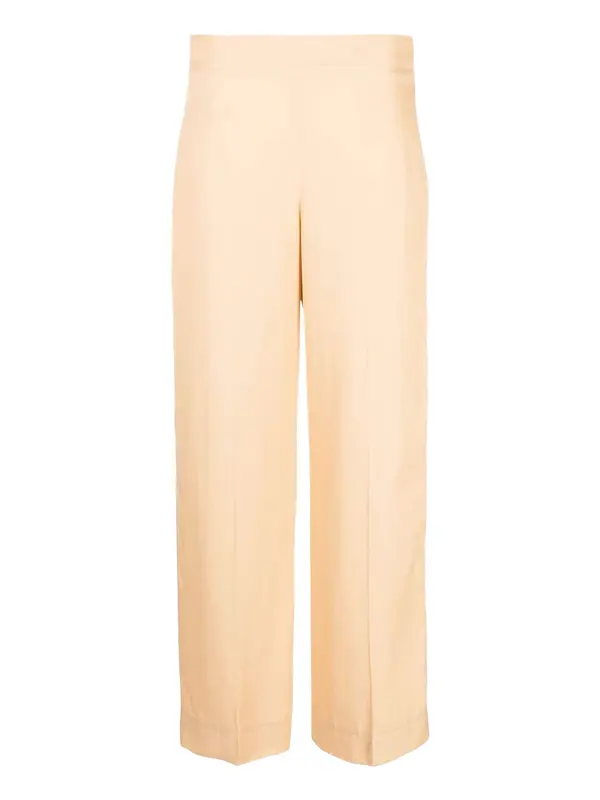 JIL SANDER High-waist Wide-leg Trousers - Neutrals