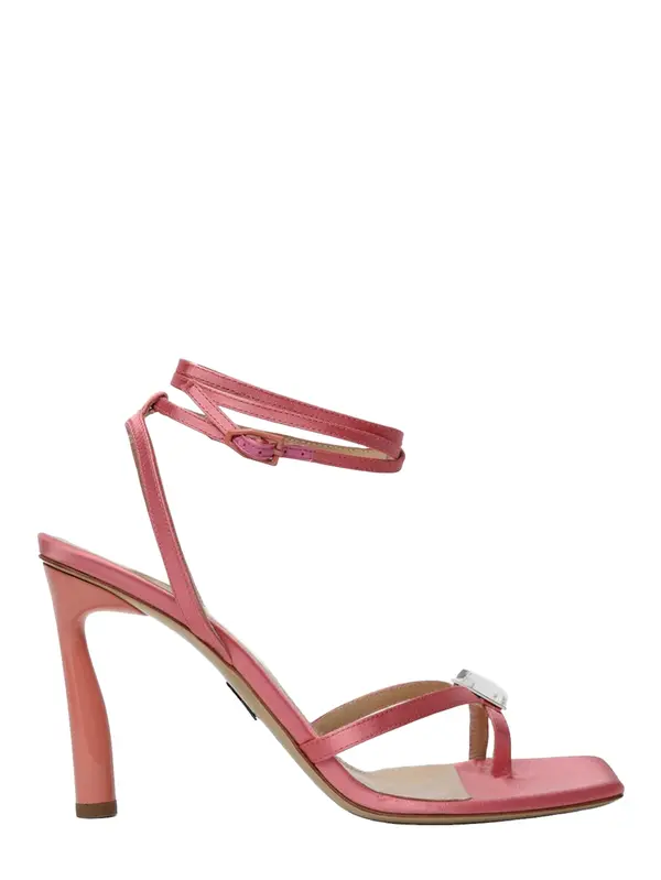 PAUL ANDREW Cube Toe-ring 95mm Sandals - Pink