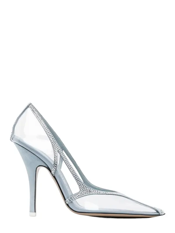 Attico Venus 105mm Crystal Pumps - Neutrals