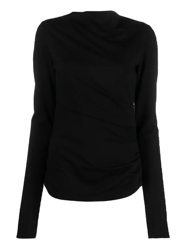 Dorothee Schumacher Ruched-detail Long-sleeve Top - Black