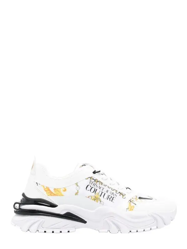 Versace Baroccoflage-print Low-top Sneakers - White