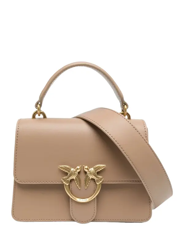 Pinko Love One Mini Tote Bag - Brown