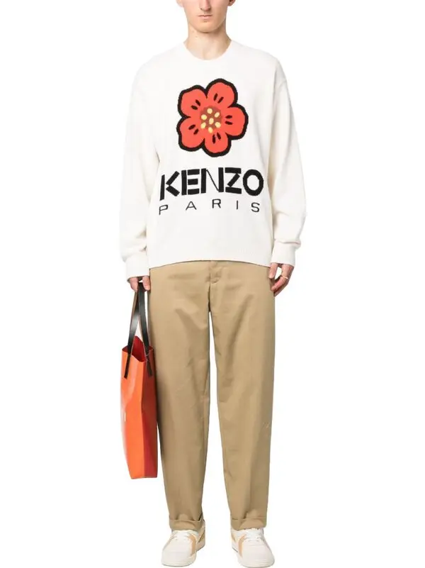 Kenzo Boke Flower Wool Jumper - Neutrals