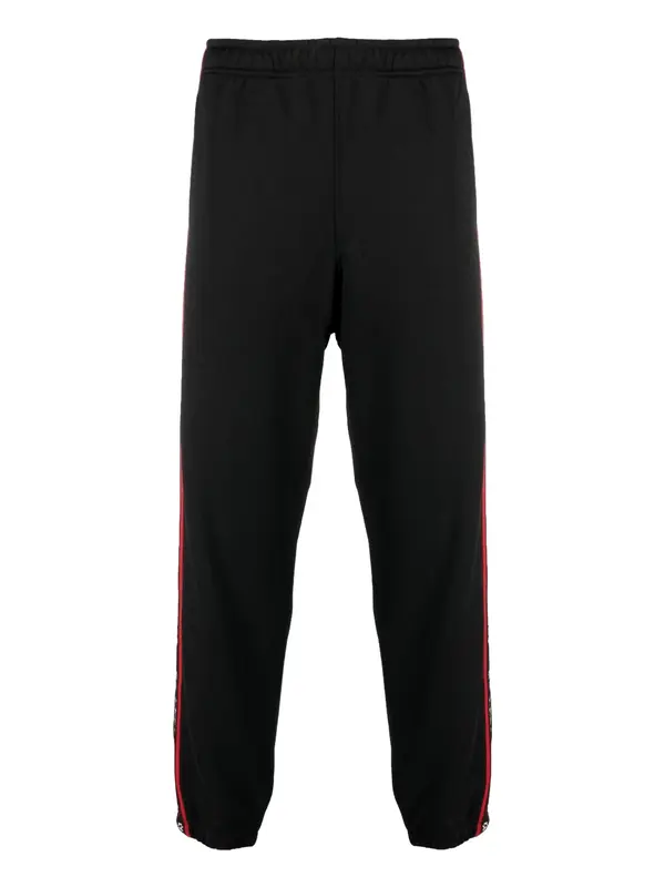 44 LABEL GROUP Logo-stripes Cotton Track Pants - Black